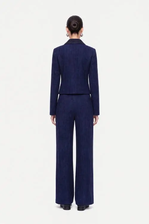 NOCTURNE Wide Leg Chenille Trousers