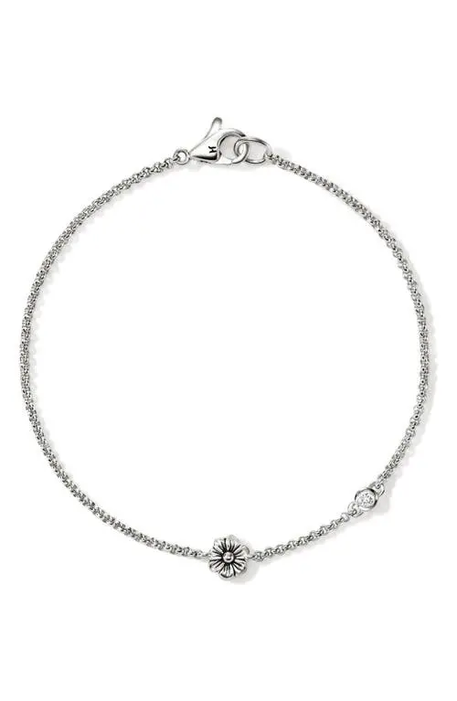 John Hardy B&f X Jh Wildflower Station Bracelet, Sterling Lab Grown Diamond - Silver