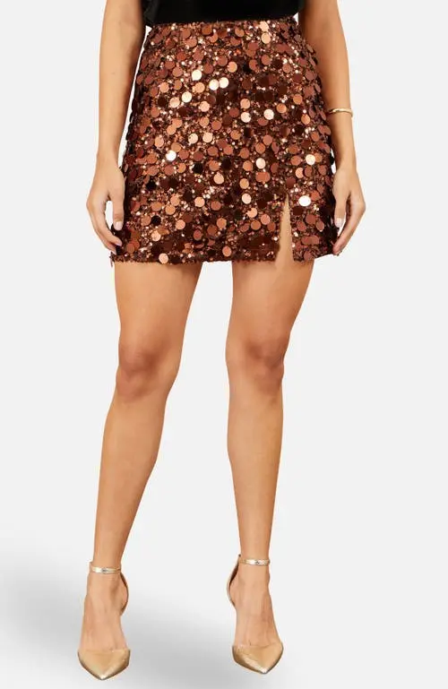YUMI Big Sequin Mini Skirt