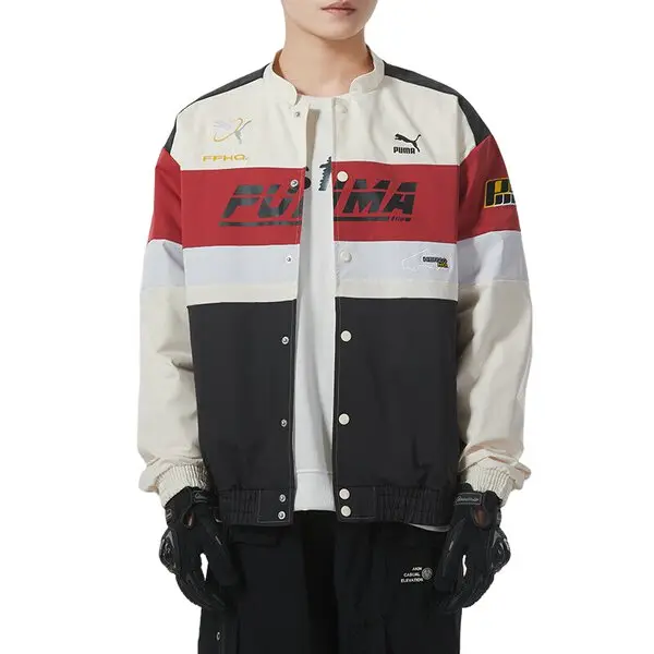 PUMA Colorblock Retro Track Jacket 'black Red