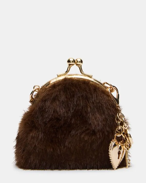 Steve Madden Feyre Faux Fur Wallet - Brown