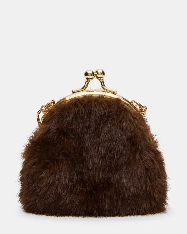 Steve Madden Feyre Faux Fur Wallet - Brown