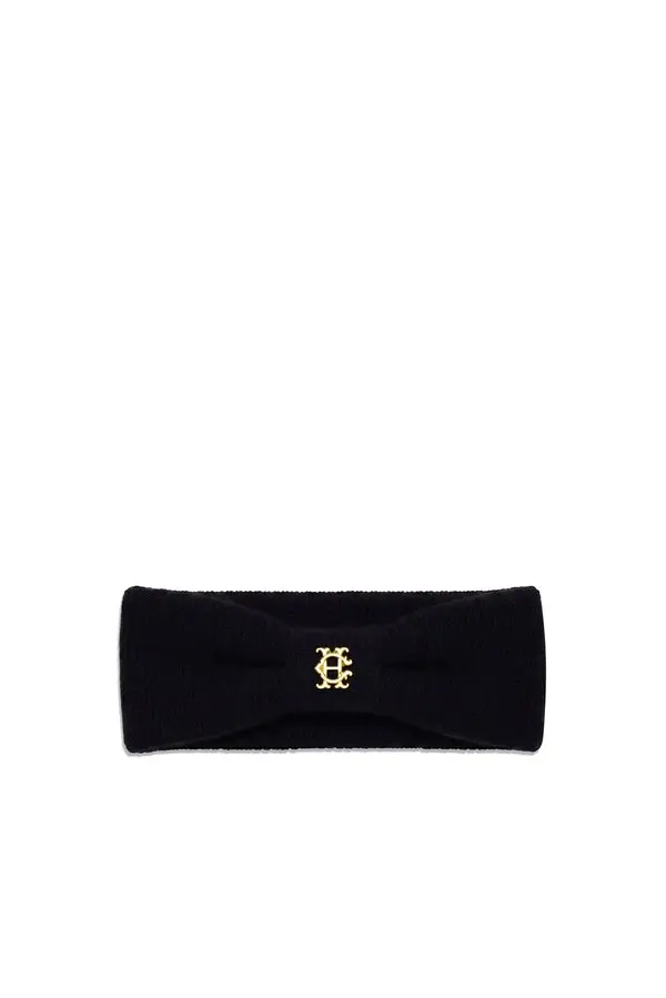 Holland Cooper Knitted Bow Headband - Black