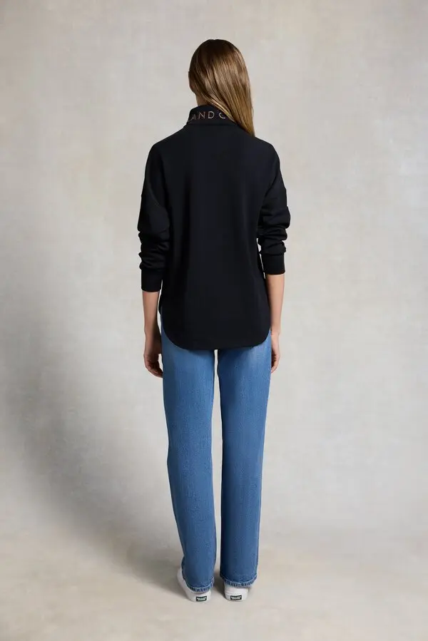 Holland Cooper Windsor Quarter Zip Sweat - Black