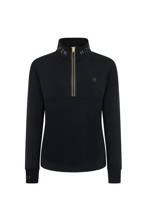 Holland Cooper Windsor Quarter Zip Sweat - Black