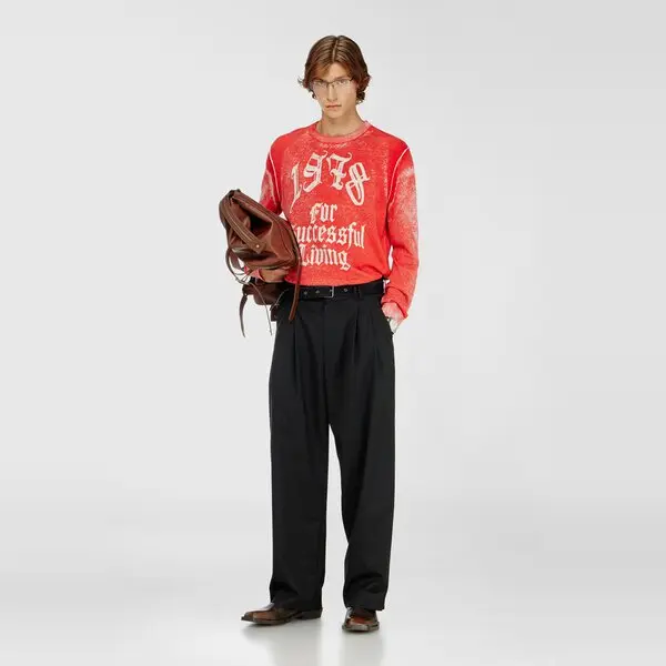 DIESEL® Jumper With Reverse Print - Red