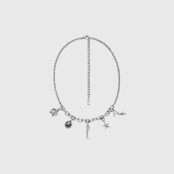 DIESEL® Stainless Steel Charm Necklace
