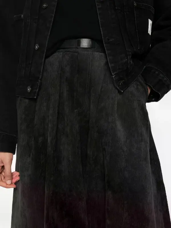 SNOW PEAK Corduroy Belted Skirt