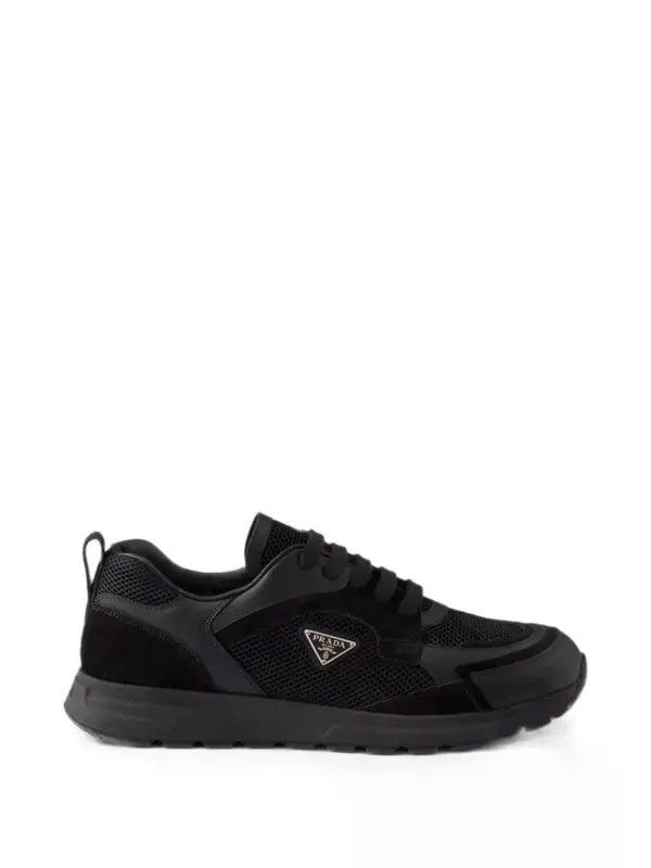 Prada Prax Leather And Fabric Sneakers
