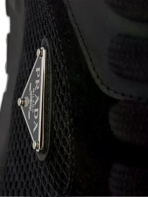 Prada Prax Leather And Fabric Sneakers