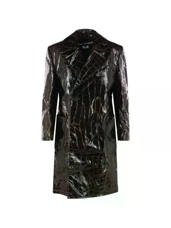 Junya Watanabe Crocodile-effect Double-breasted Coat
