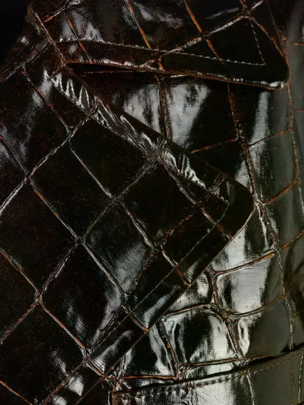 Junya Watanabe Crocodile-effect Double-breasted Coat