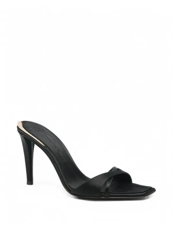 GIUSEPPE ZANOTTI Satin Heel Mules