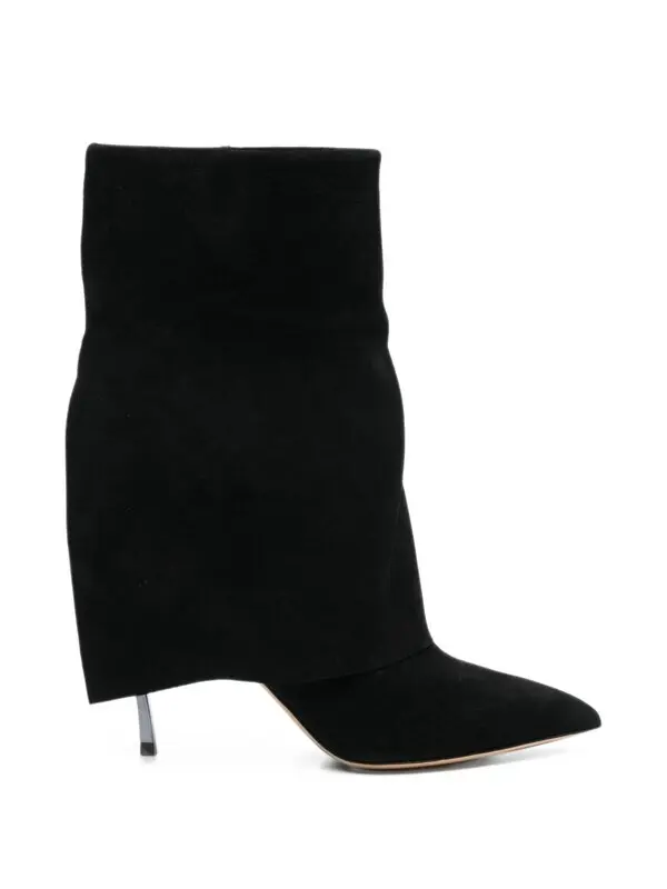 Casadei Leather Heel Boots By - Black