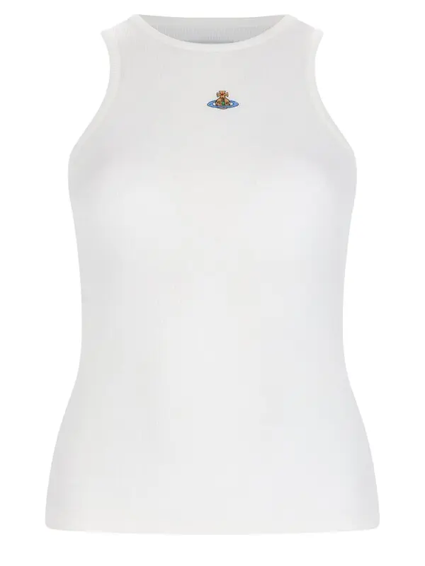 VIVIENNE WESTWOOD Tank Top Con Logo - White
