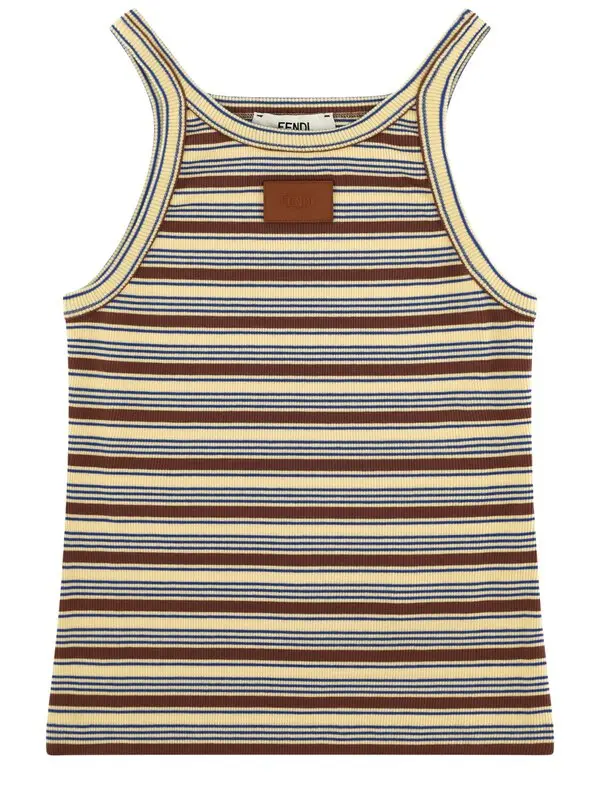 Fendi Top In Cotone A Righe