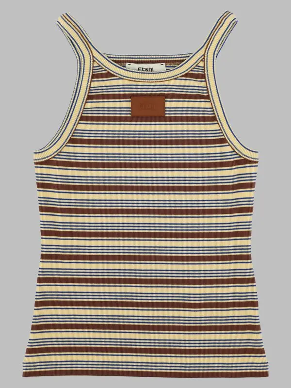 Fendi Top In Cotone A Righe