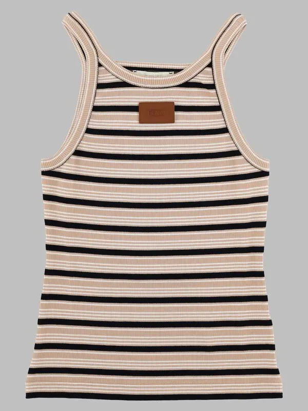 Fendi Top In Cotone A Righe