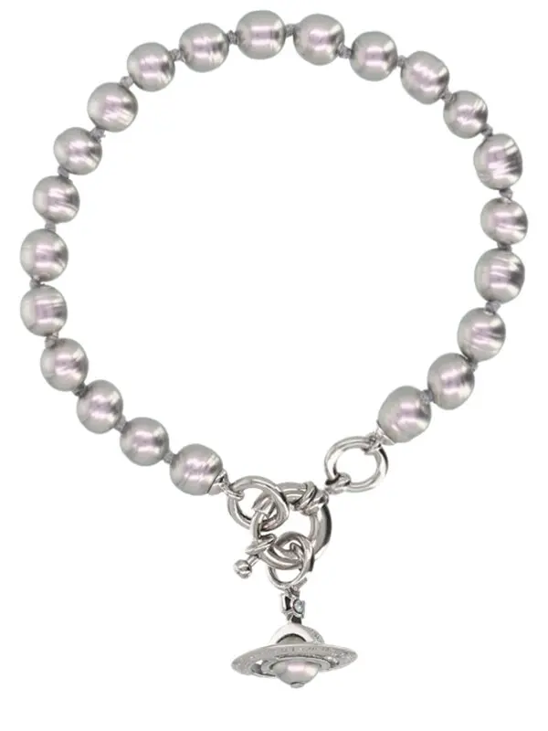 VIVIENNE WESTWOOD Bracciale "aleksa" Con Perle - Silver