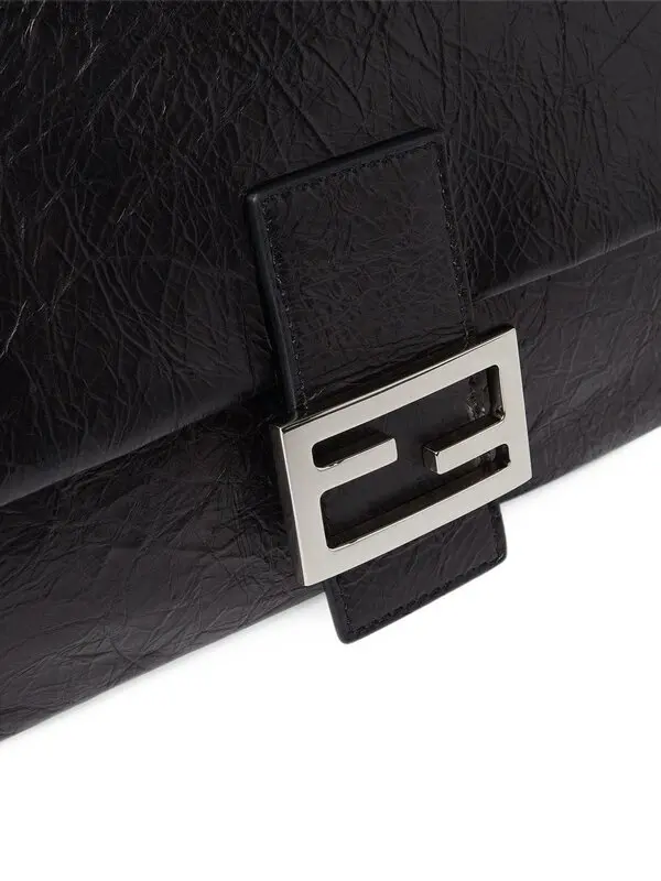 Fendi Flap 26325 Leather Shoulder Bag