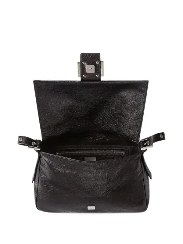 Fendi Flap 26325 Leather Shoulder Bag
