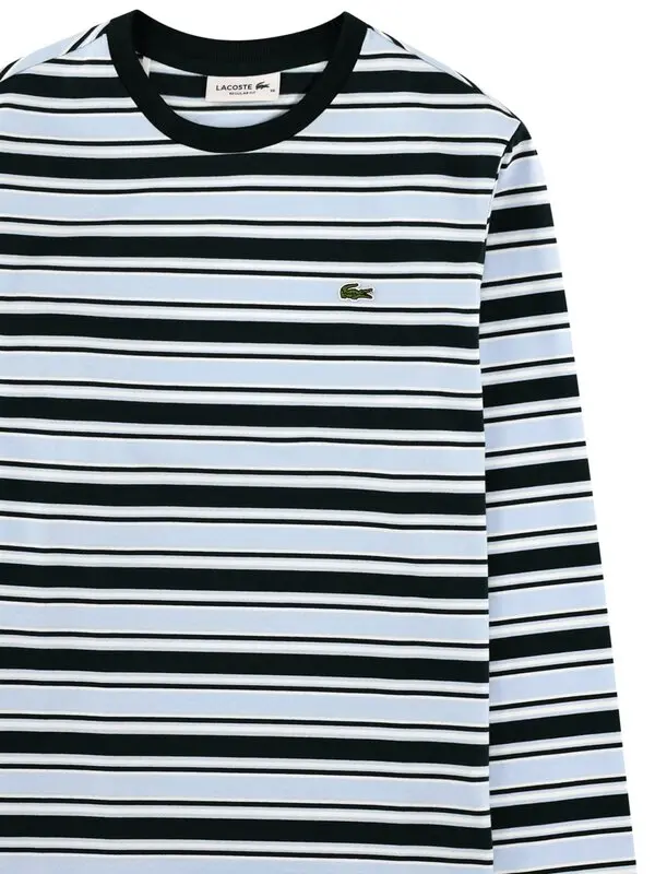 Lacoste T-shirt A Righe Con Logo
