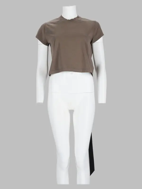 Rick Owens T-shirt Cropped In Cotone
