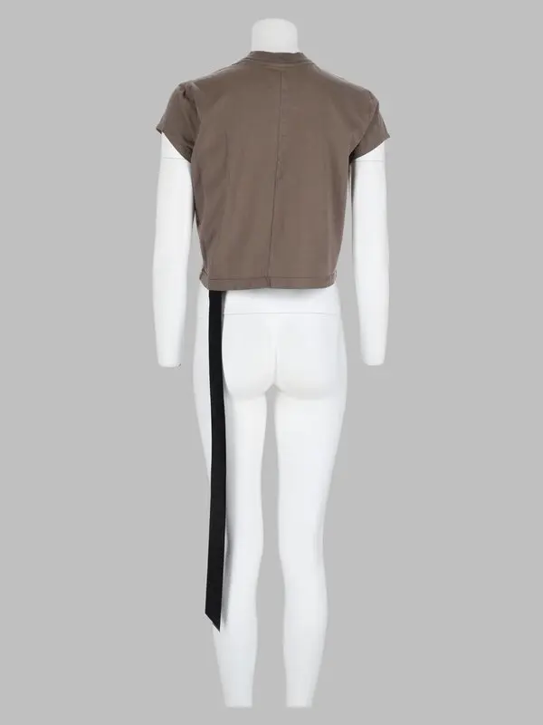Rick Owens T-shirt Cropped In Cotone