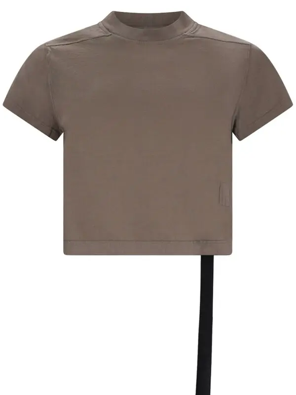 Rick Owens T-shirt Cropped In Cotone