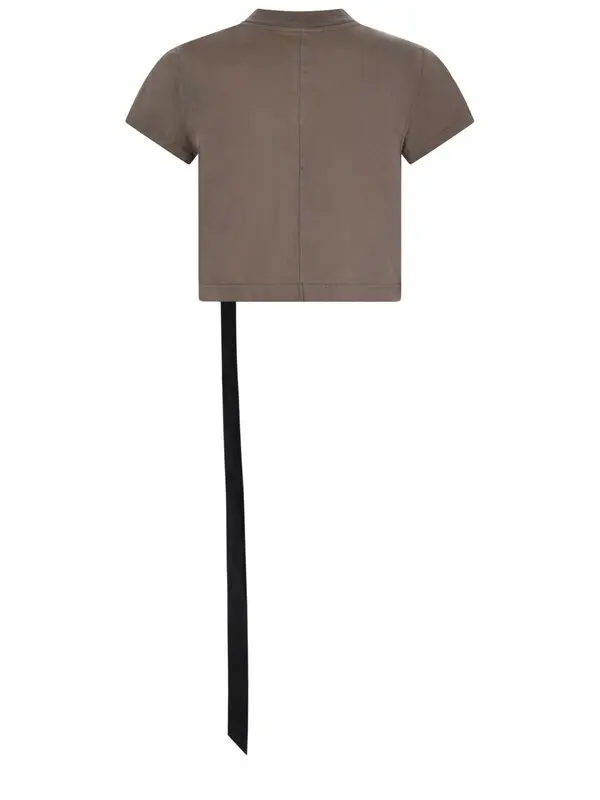 Rick Owens T-shirt Cropped In Cotone