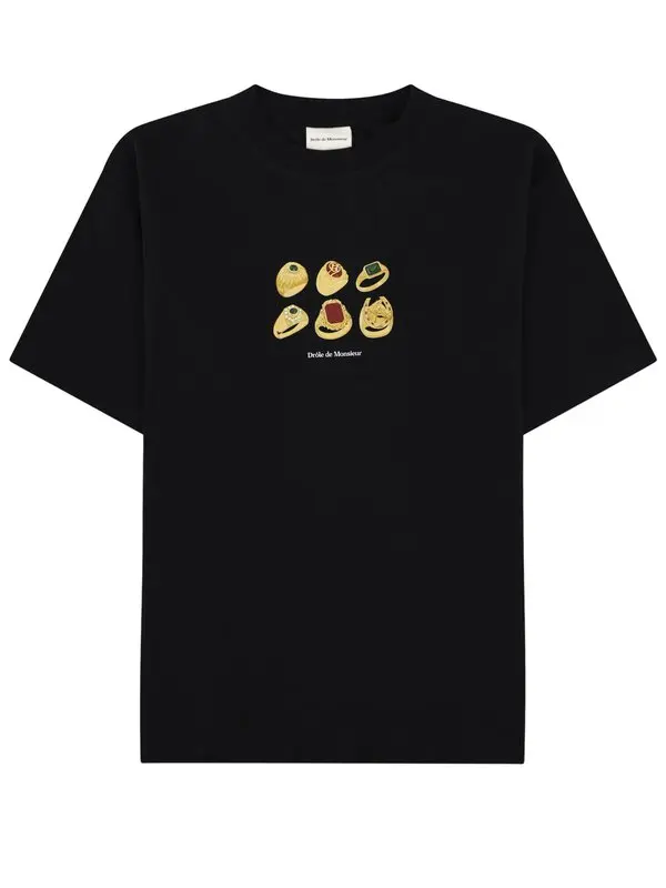 Drole De Monsieur T-shirt "rings - Black