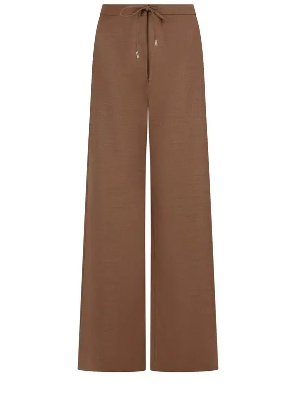 Max Mara Pantalone Jogging In Flanella Di Lana
