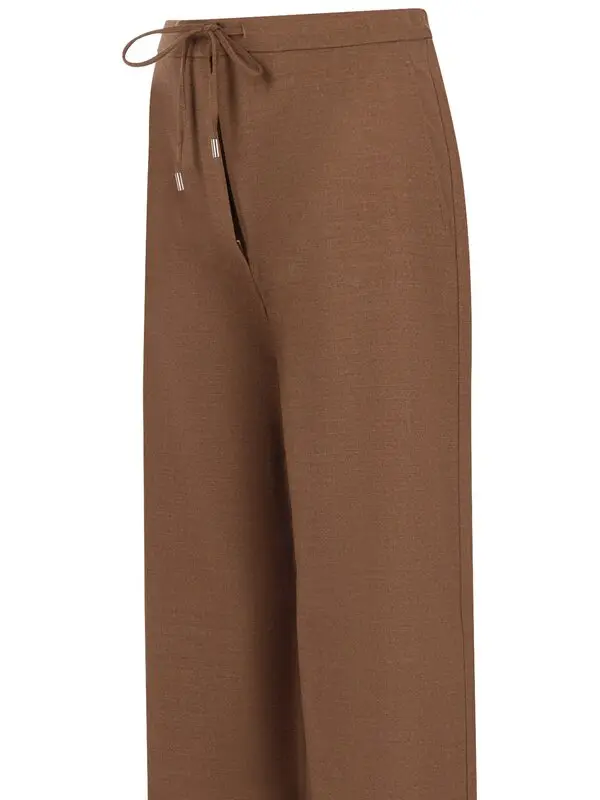 Max Mara Pantalone Jogging In Flanella Di Lana