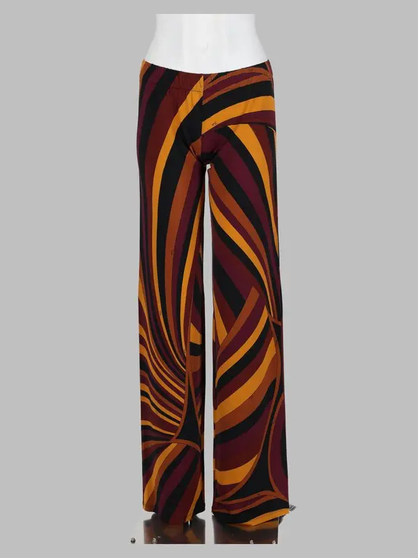 Emilio Pucci Pantalone In Jersey Satinato In Stampa Iride