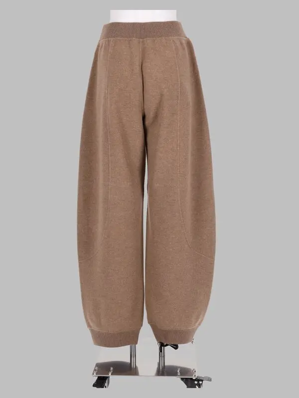 Max Mara Pantalone Jogger In Lana E Cashmere - Brown