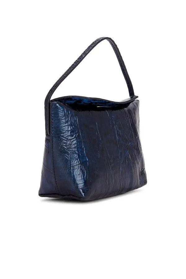 Christopher Esber Turnlock Crinkled Mini Bag In Blue