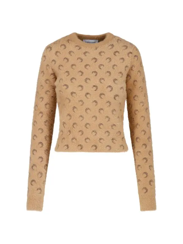MARINE SERRE Mini Sweatshirt - Beige