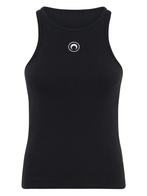 MARINE SERRE Moon Logo Embroidered Mini Top Size - Nero