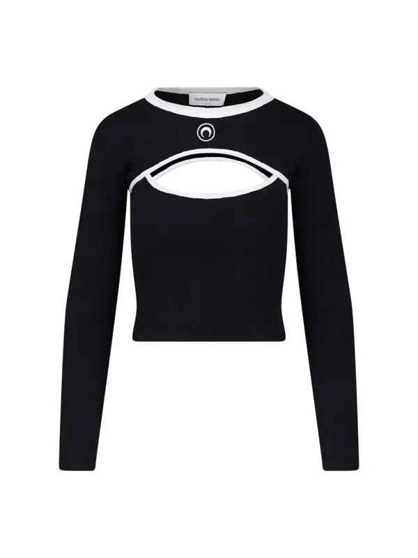 MARINE SERRE Mini Graphic Jersey T-shirt - Black