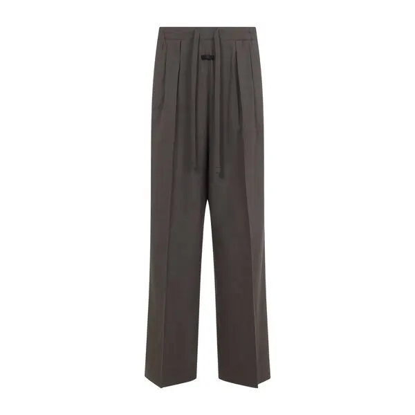 Fear Of God Box Pleat Wool Pants With Wide-leg Silhouette