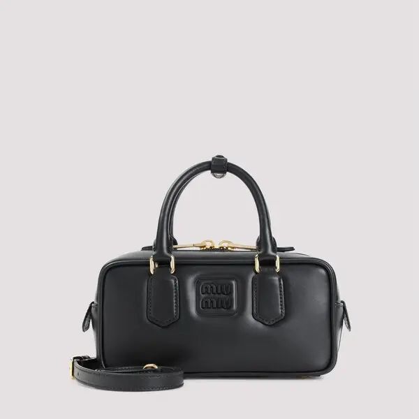 Miu Miu Arcadie Mini Leather Shoulder Bag - Black