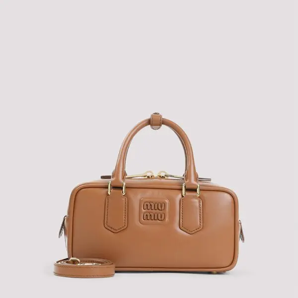 Miu Miu Miu Arcadie Mini Leather Handbag - Brown