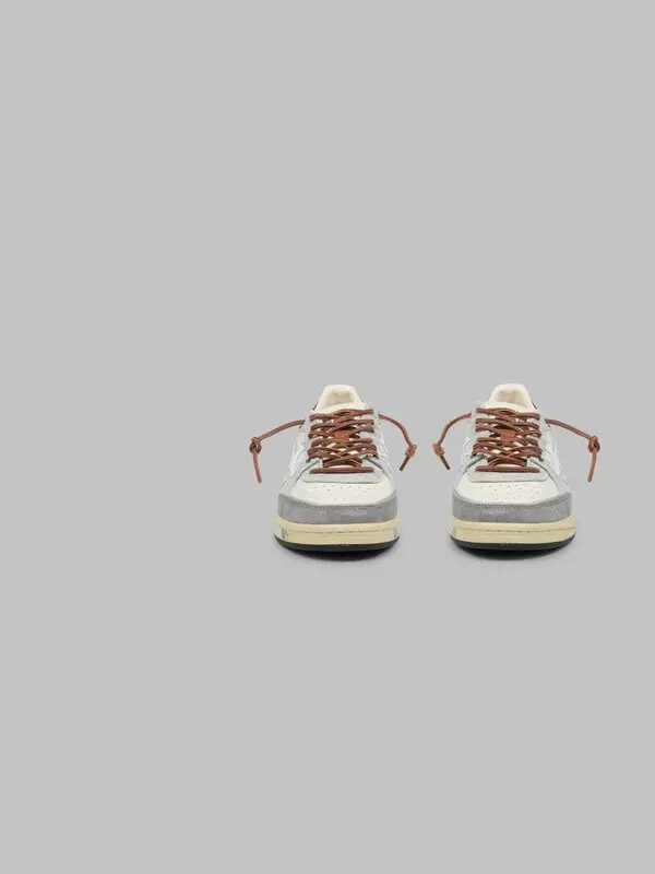 Premiata Mini Bskit Clay Sneaker In Sheep Leather & Polyurethane - Ivory