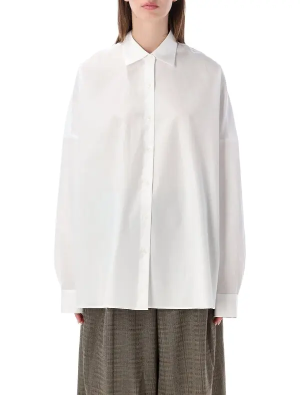Dries Van Noten Oversized Cotton Button-front Shirt - Bianco