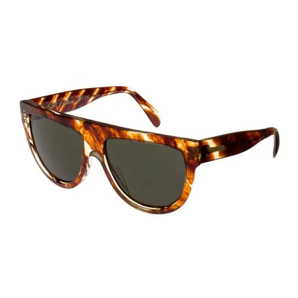 Celine Sleek Square Sunglasses With Slim Frame - Brown