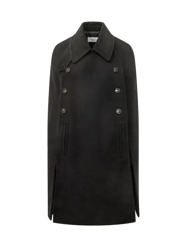 7 For All Mankind Double-breasted Cape Coat