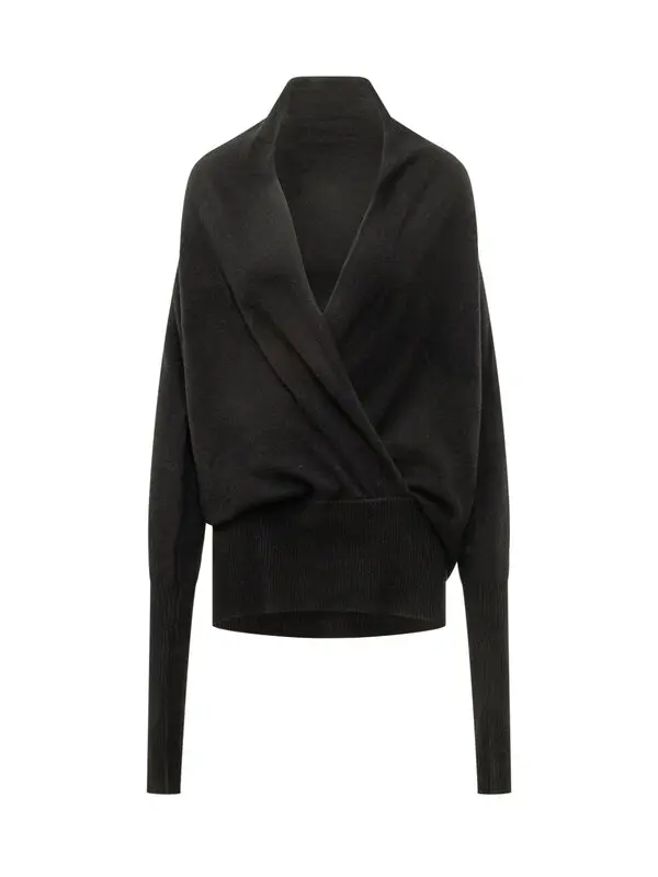 7 For All Mankind Wrap V-neck Sweater - Eclipse