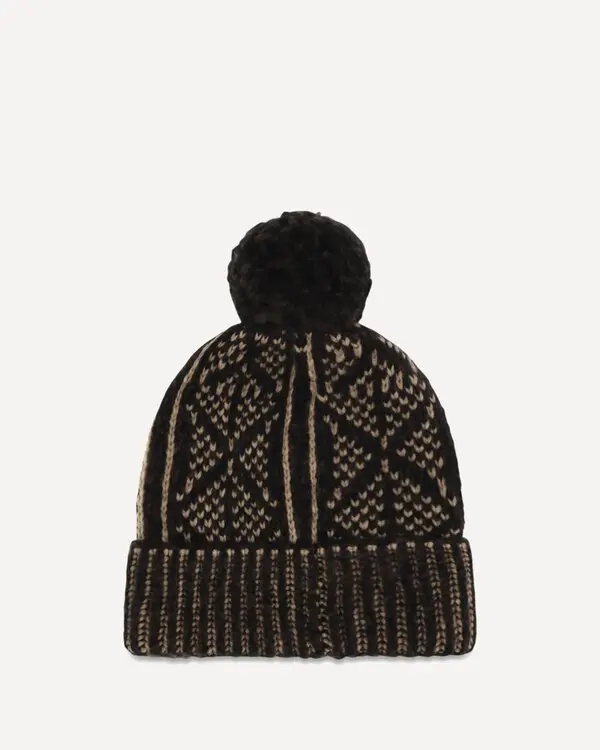 Moncler Alpaca, Wool And Nylon Blend Beanie With Pom-pom