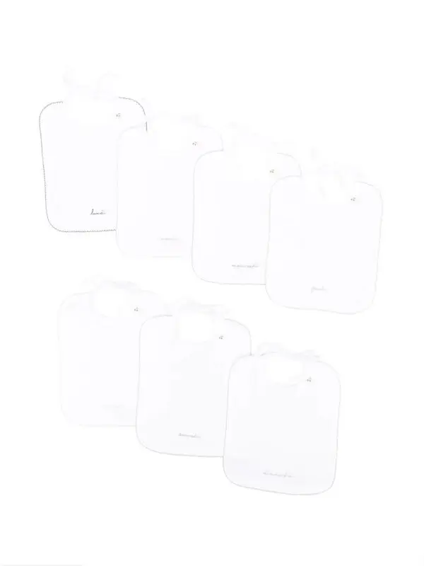 Bonpoint Set Of Bibs Days Of The Week - White