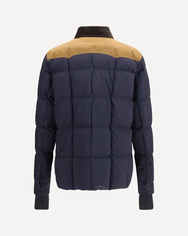 Moncler Geltech Down Ski Jacket With Corduroy Trim